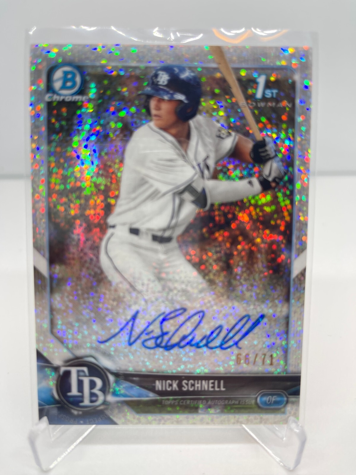 2018 Bowman Draft Chrome Sparkles Refractor #'d /71 Nick Schnell #CDA ...