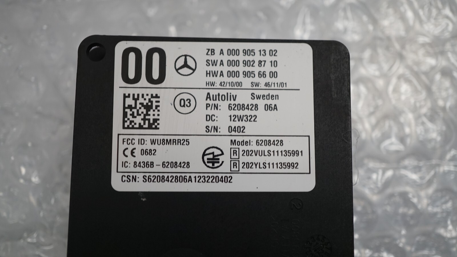 OEM MERCEDES BENZ DISTRONIC RADAR SENSOR WITH EMBLEM A0009051302 ...