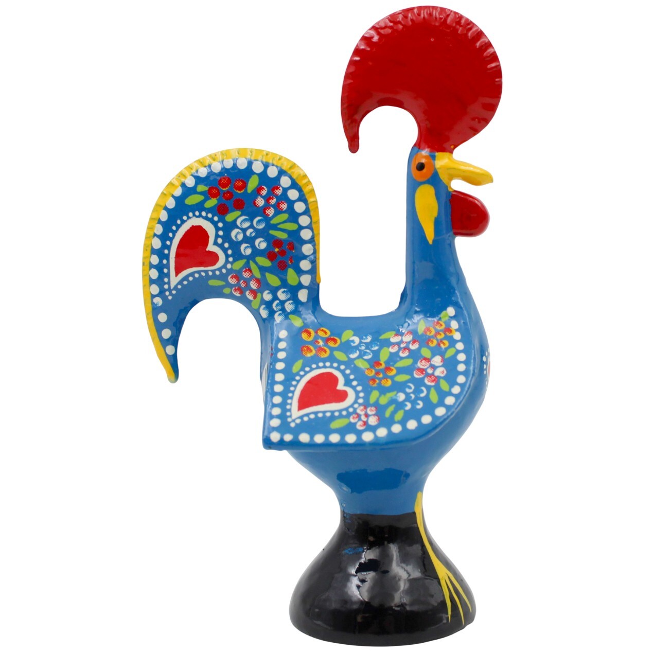 6" Traditional Hand-Painted Portuguese Good Luck Rooster Metal Figurine ...
