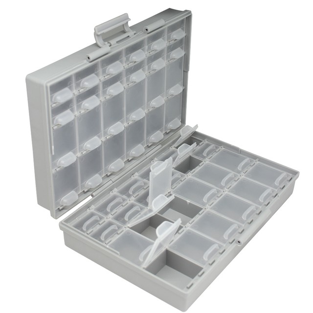 Aidetek Boxall48 48 Lids Empty Enclosure SMD SMT Organizer Surface ...
