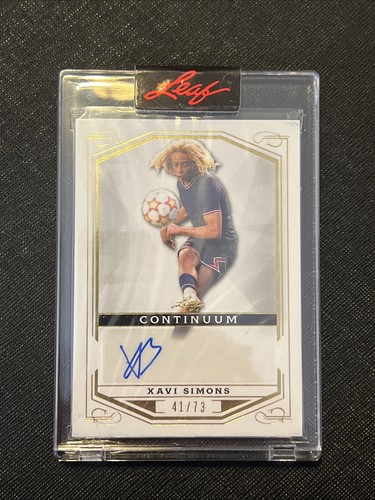 Xavi Simons - *RARE* AUTOGRAPH /73 - 2022 LEAF CONTINUUM | eBay