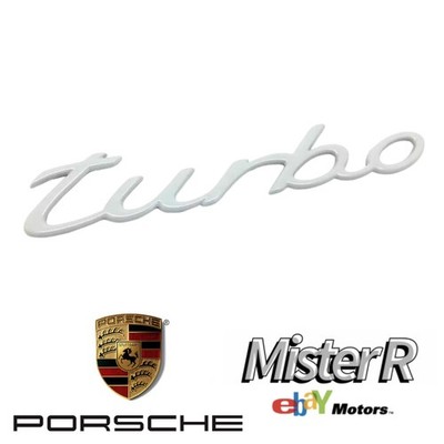 Porsche 997 • Turbo Script Emblem • Satin Aluminum • 911 • #99755998402 ...
