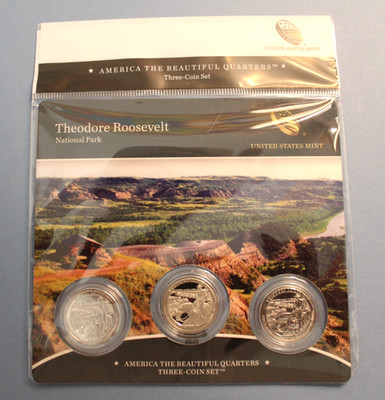 2016 P D S 25c ATB Theodore Roosevelt Quarters 3 Coin Set | BU Proof | eBay