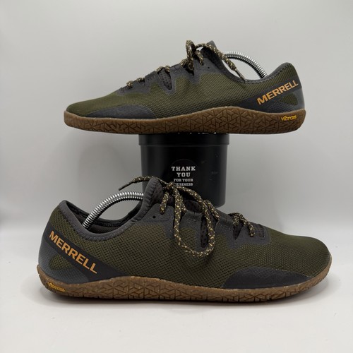 Merrell Olive Trail Shoes Vibram Sole Minimalist Barefoot Mens Size 11 ...