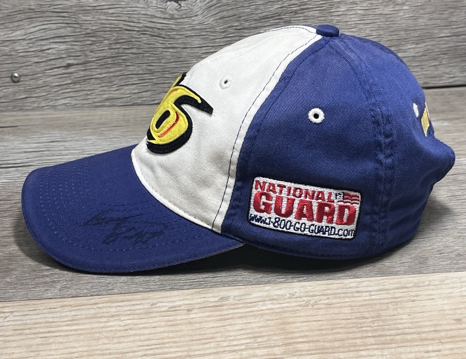 NASCAR Greg Biffle #16 Signed Hat Blue/White National Guard Team ...