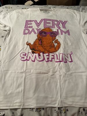 Sesame Street PBS Mr. Snuffleupagus Adult XL Shirt Snuffy Big Bird Sea ...