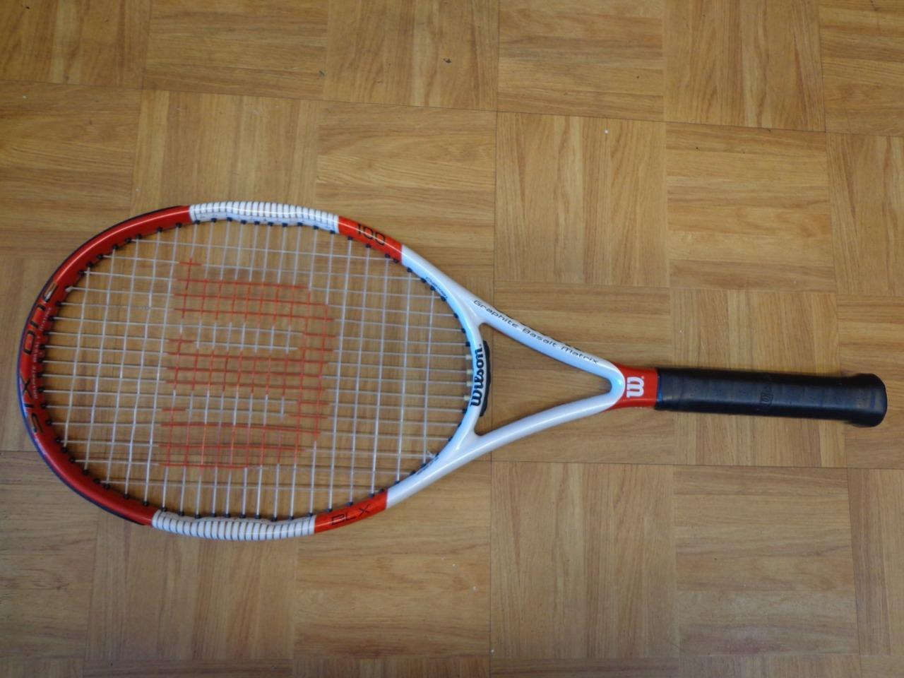 Wilson Six ONE TEAM Midplus 100 head 9.4 16x20 4 1/2 grip Tennis ...