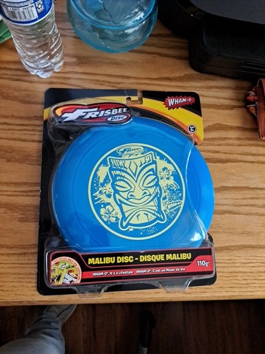Blue W Gold Tiki Face Wham-O Frisbee Malibu Disc 110g Mifsp 2014 for ...