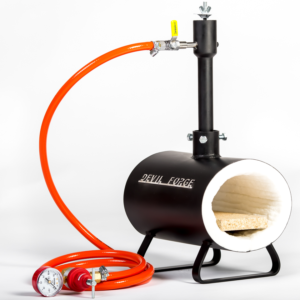 DFSW GAS PROPANE FORGE Furnace Burner Knife Making Blacksmith Farrier ...