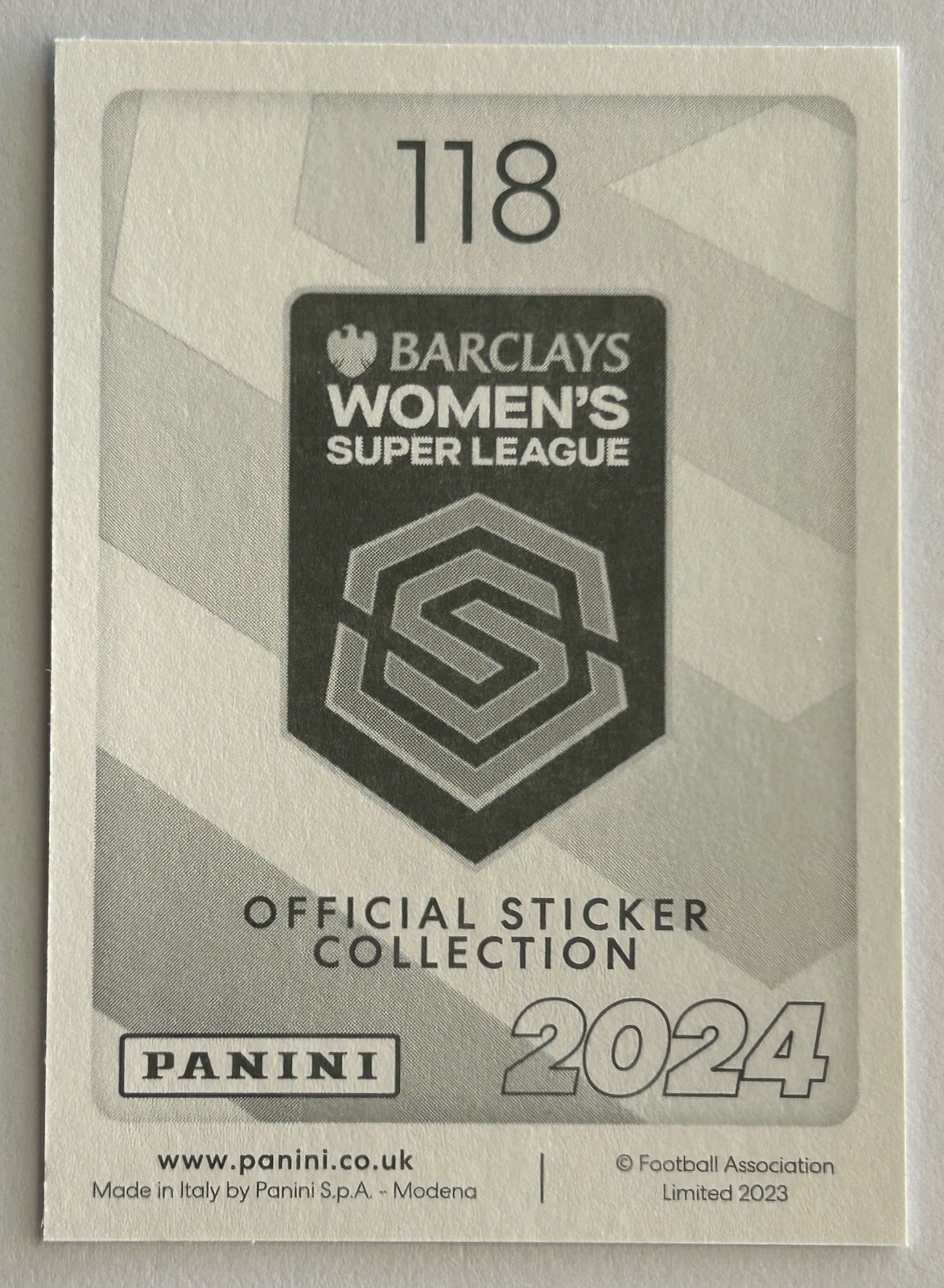 Panini Women's Super League 2024 - CHELSEA FC BADGE & KIT Foil Stickers ...
