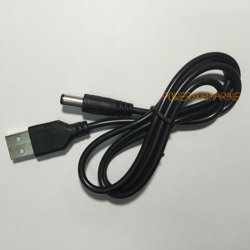 5V 1A USB A to 5.5mm Barrel Jack Plug Male DC Power Charger AC Adapter ...