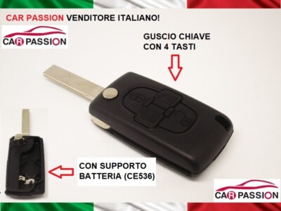 Cover Case Peugeot 1007 807 Key 4 Buttons Remote With Battery Holder ...