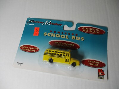 Life Like 1637 HO SceneMaster Yellow School Bus FOR HO TRAIN SCENES | eBay