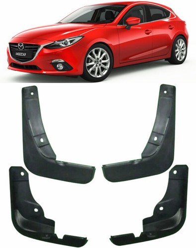 Genuine Front & Rear Splash Guards Mud Flaps For 2014-2018 Mazda 3 ...