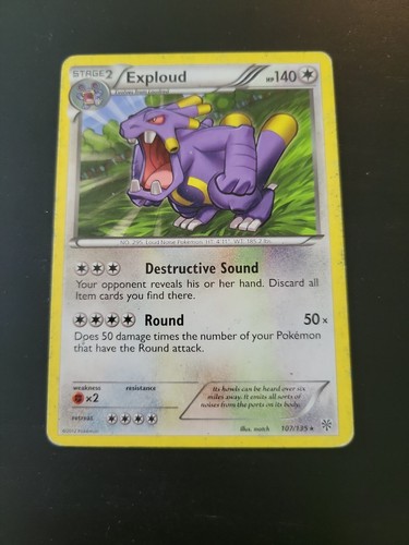 Pokemon TCG Card 2012 Plasma Storm - Exploud 107/135 | eBay