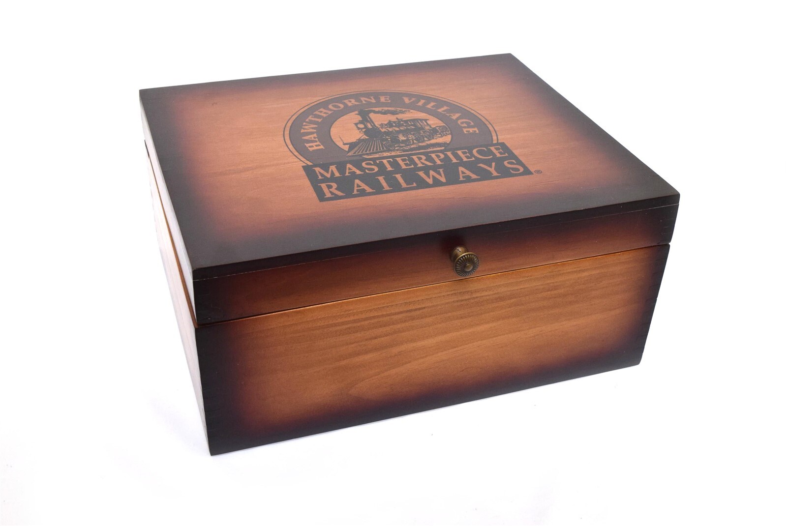 Hawthorne Village Masterpiece Railways Wooden Train Storage Box COA | eBay