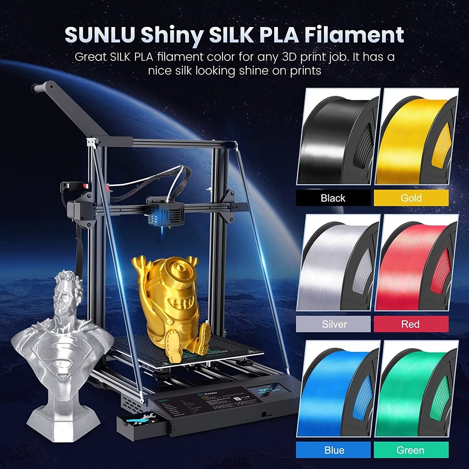 SUNLU PA PC PP ASA ABS PETG PLA PLA+2.0 PLA+ Dual/Tri/Four SILK TPU ...