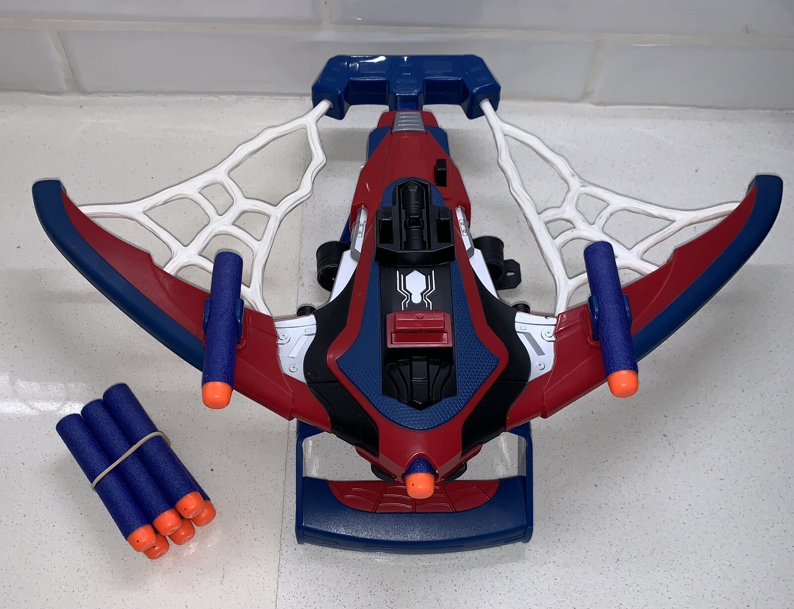Spider-Man Web Shots Spiderbolt Nerf Powered Blaster Toy - Includes 9x ...