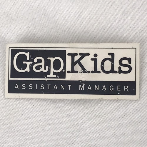 Vintage Gap Kids Assistant Manager Employee Pin Badge Tag | eBay