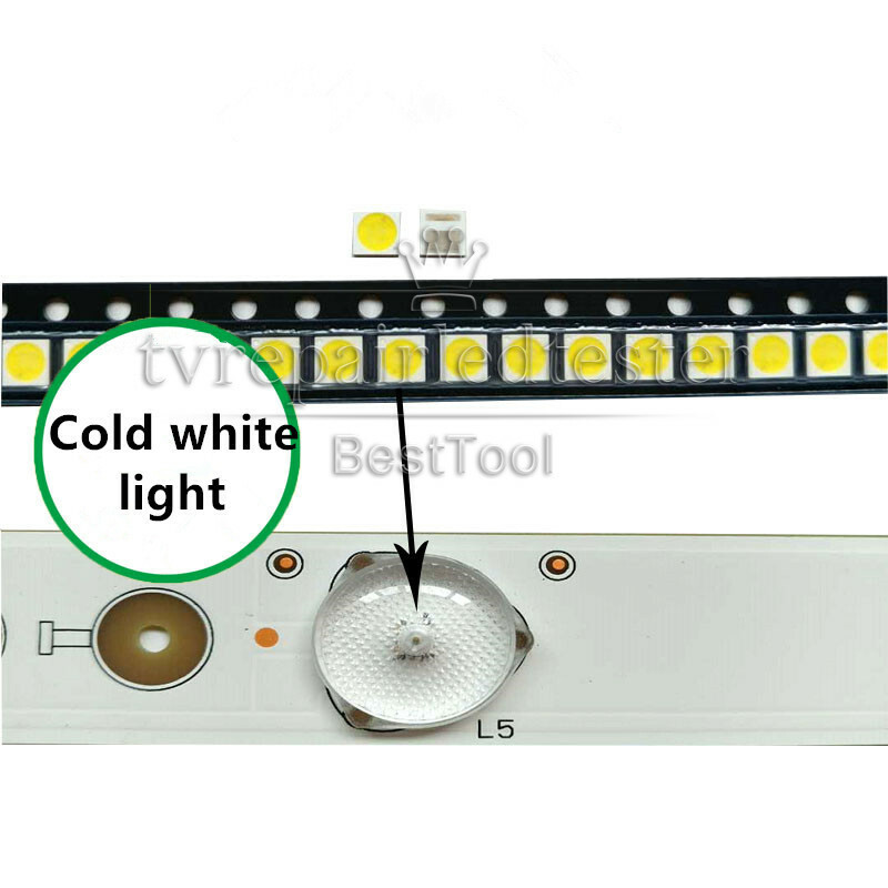 100pcs Led TV Backlight Strip 3v 3030 Lamp Beads Cold White for TV ...