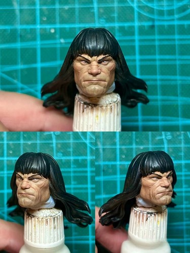 1/12 Painted Anime Conan Barbarian Head Carved Fit 6'' ML Action Figure ...