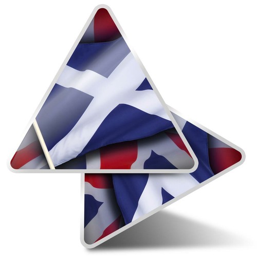 2 x Triangle Stickers 7.5cm - Scotland Scottish Flag Union Jack #15606 ...