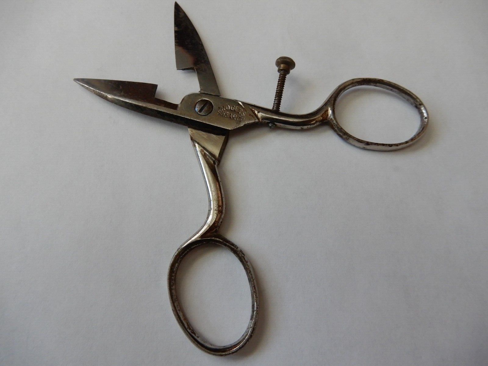 ANTIQUE VINTAGE ROGERS SHEARS GERMAN MADE SEWING BUTTON HOLE SCISSORS 4 ...