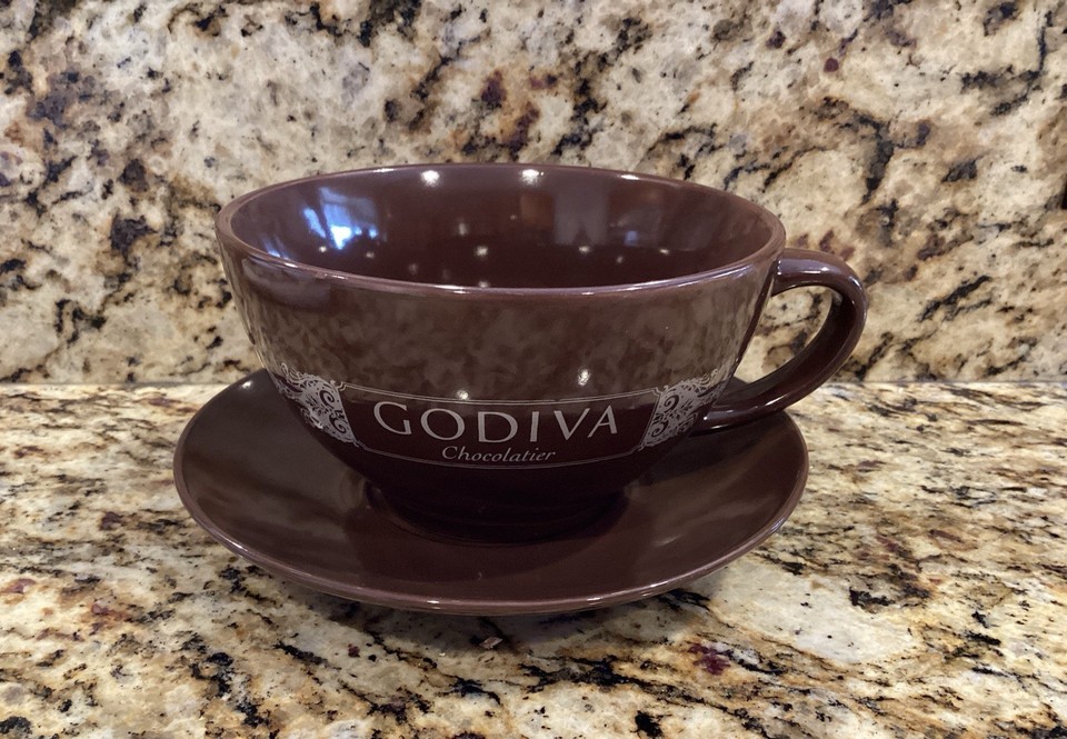 Godiva Chocolate Mug And Sauser Large Chocolate Color | eBay