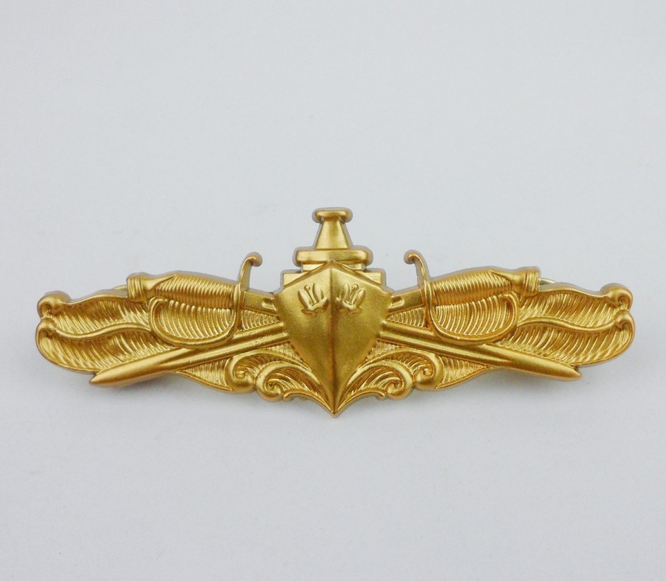 Golden US navy the surface warfare officer insignia badge pin | eBay