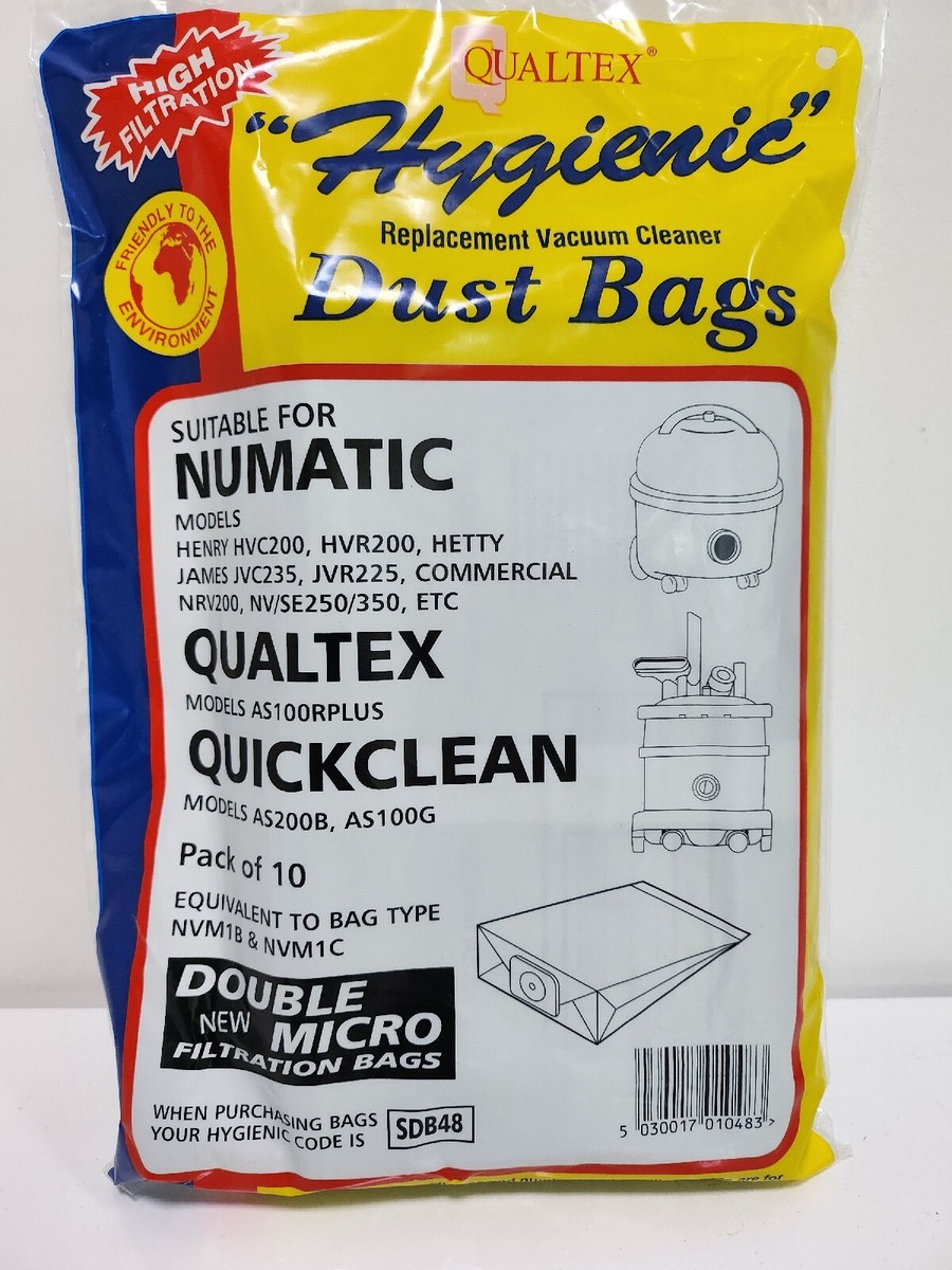 Henry Hoover Bags 5 Pack 5x BAGS FOR NUMATIC HENRY HETTY HVR200 HEPA ...