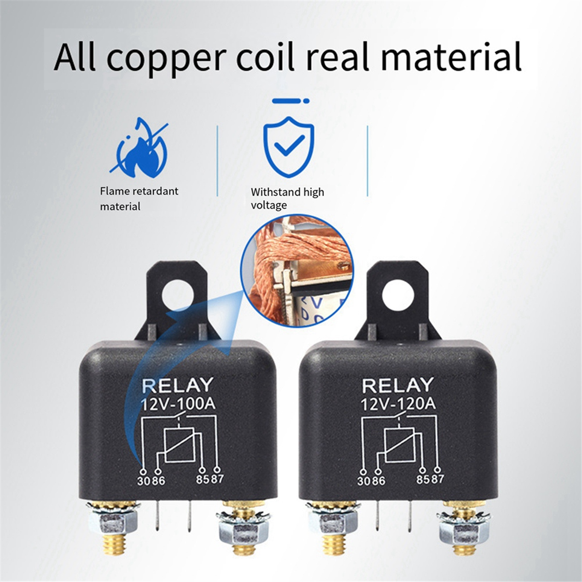 Car Truck Motor Automotive Relay 24V 100A Continuous Type Automotive ...