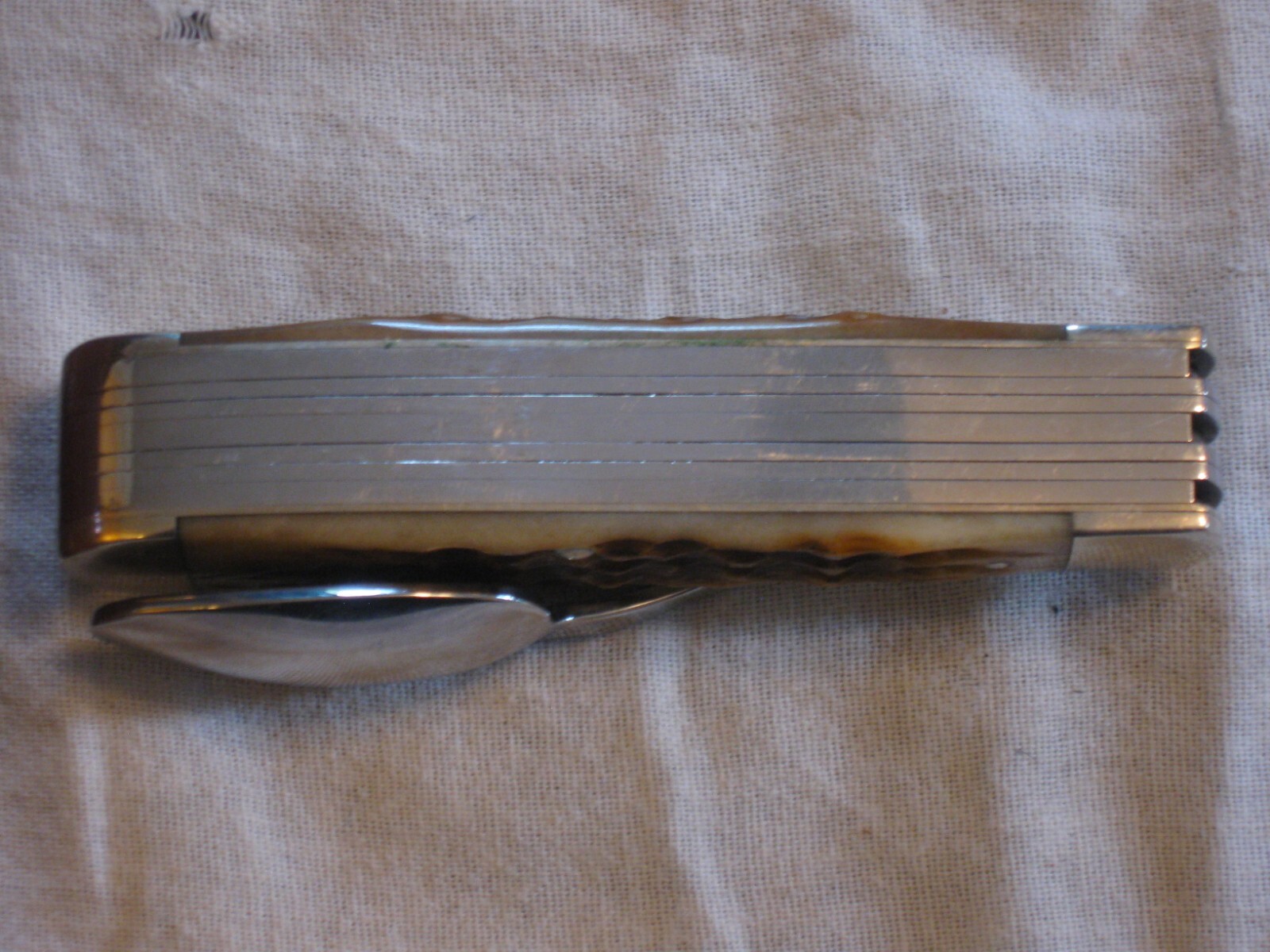 Case XX Hobo Knife 6354 With Leather Sheath - Amber Jigged Bone Handles ...