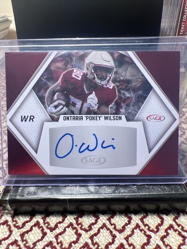 2023 Sage Ontaria Pokey Wilson RC Auto #A-OW Red Foil Rookie Florida ...