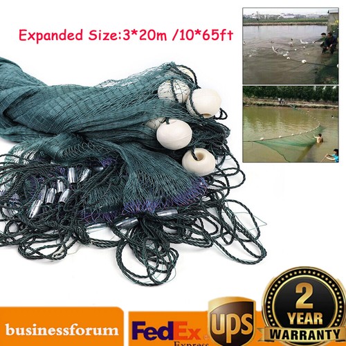 10x65FT Drag Net Beach Seine Bait Seine Mesh Fish Net Fishing ...