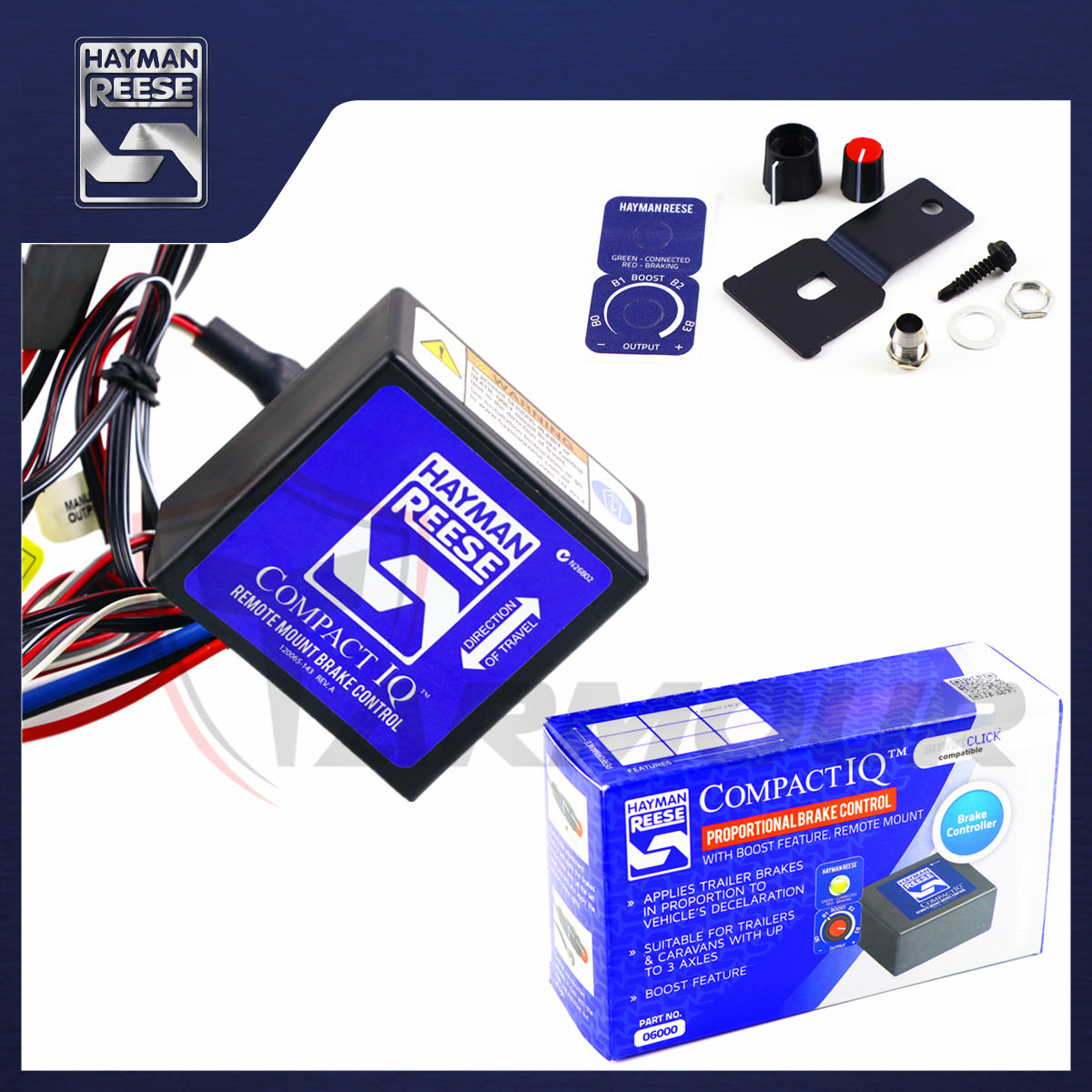 ELECTRIC BRAKE CONTROLLER HAYMAN REESE REMOTE HEAD TRAILER COMPACT ...