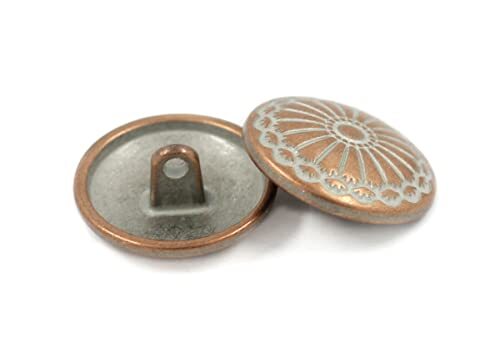 Bezelry 12 Pieces Cactus Flower Metal Shank Buttons. 20mm (3/4 inch ...