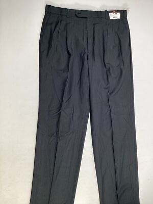 Mens Caravelli Grey Striped Dress Pants Size 38W NEW | eBay