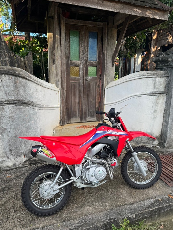 EXHAUST FULL SYSTEM STAINLESS PIPE BLACK CARBON FIT FOR HONDA CRF 110 ...