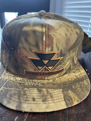 Vintage Massey Ferguson Camo Advantage Timber K-Products SnapBack Hat ...