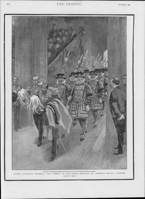 1901 Antique Print - ROYALTY QUEEN VICTORIA Death Yeoman St Georges ...