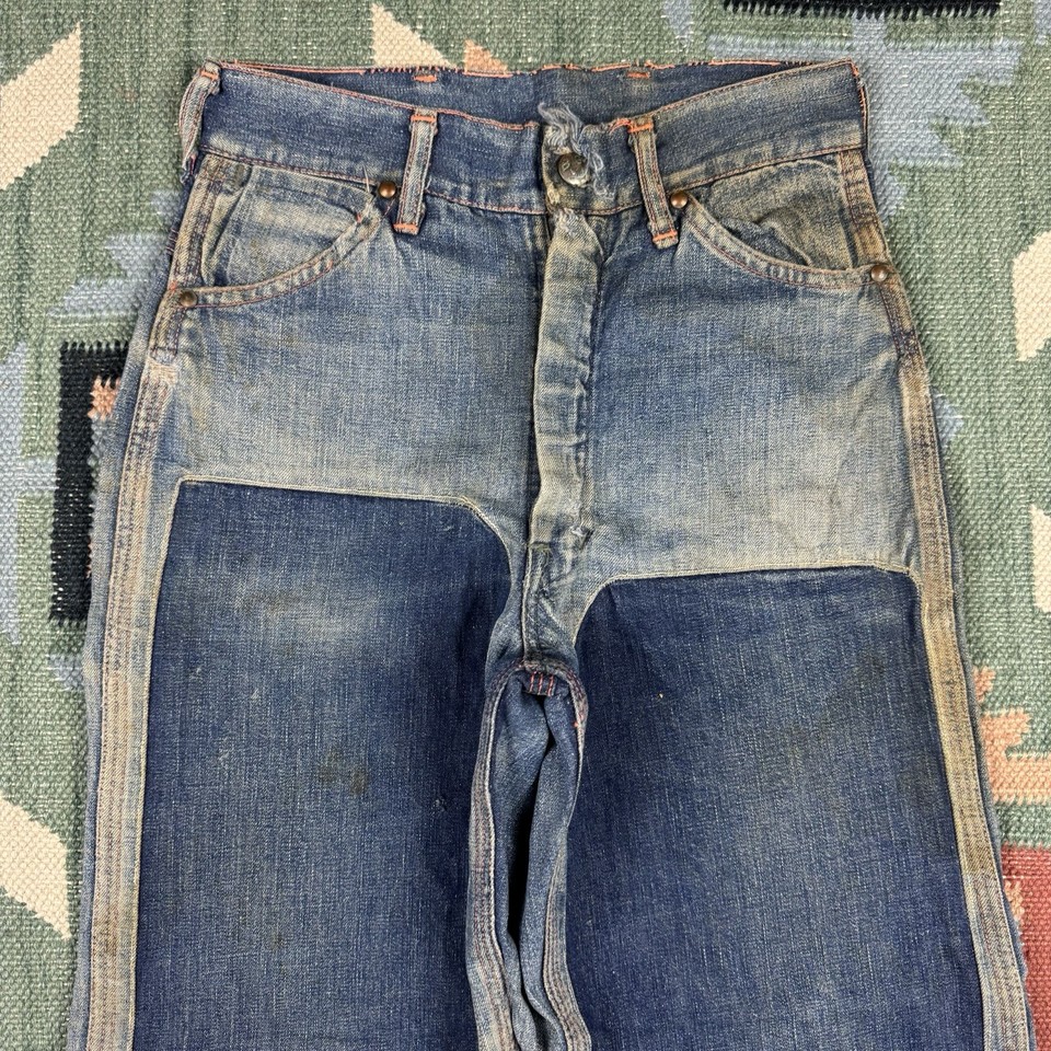 Vintage 50s Big Mac Carpenter Double Knee Faded Farm Denim Pants ...