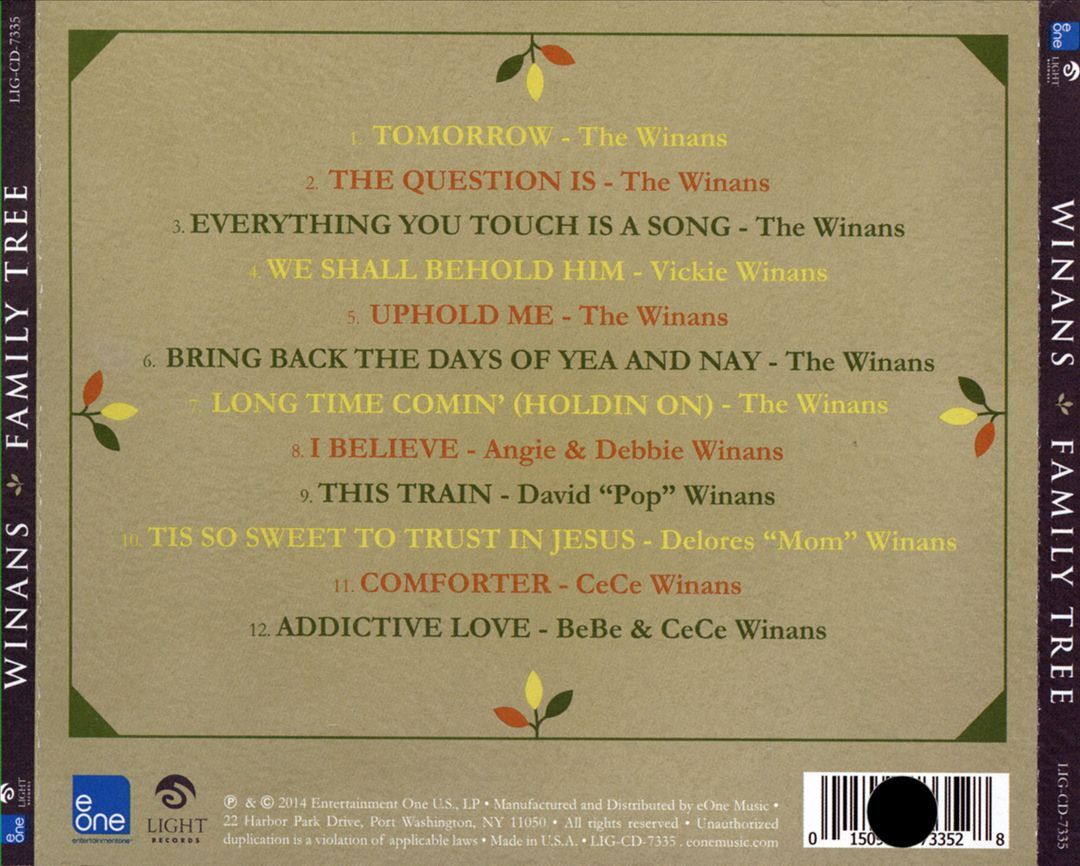 THE WINANS FAMILY TREE NEW CD 15095733528| eBay
