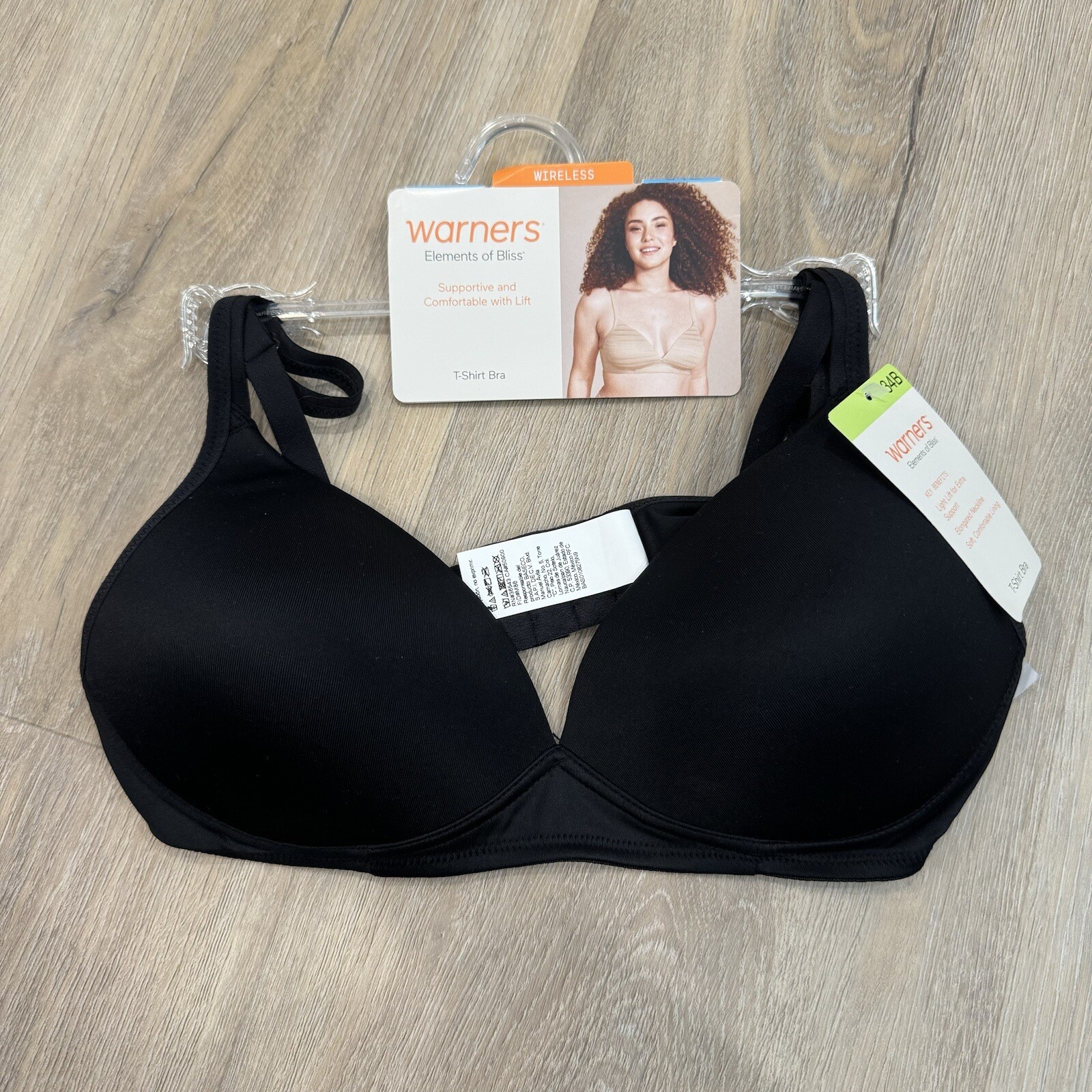 Warner Bra 34b Black Wireless Women’s NWT | eBay
