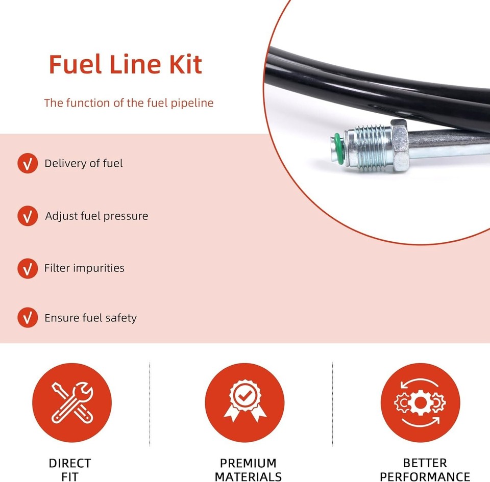 Tank to Engine Nylon Fuel Lines Kit for 1988-97 Chevrolet GMC C/K ...