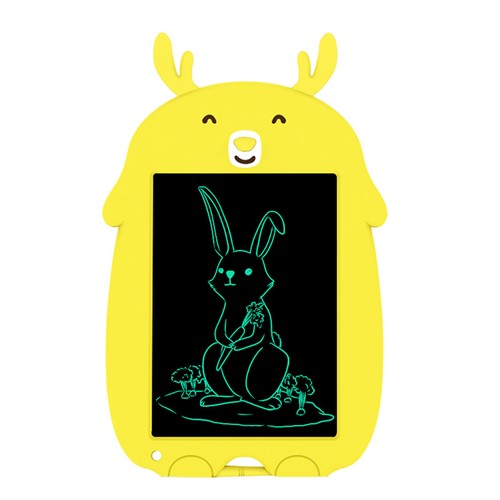 9-inch Writing Tablet Cartoon Deer/rabbit Shape Painting Kids Eye ...