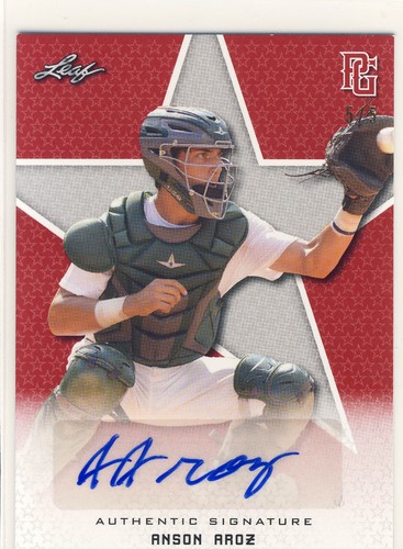 2020 Leaf Perfect Game National Showcase - Red #BA-AA1 Anson Aroz /5 ...