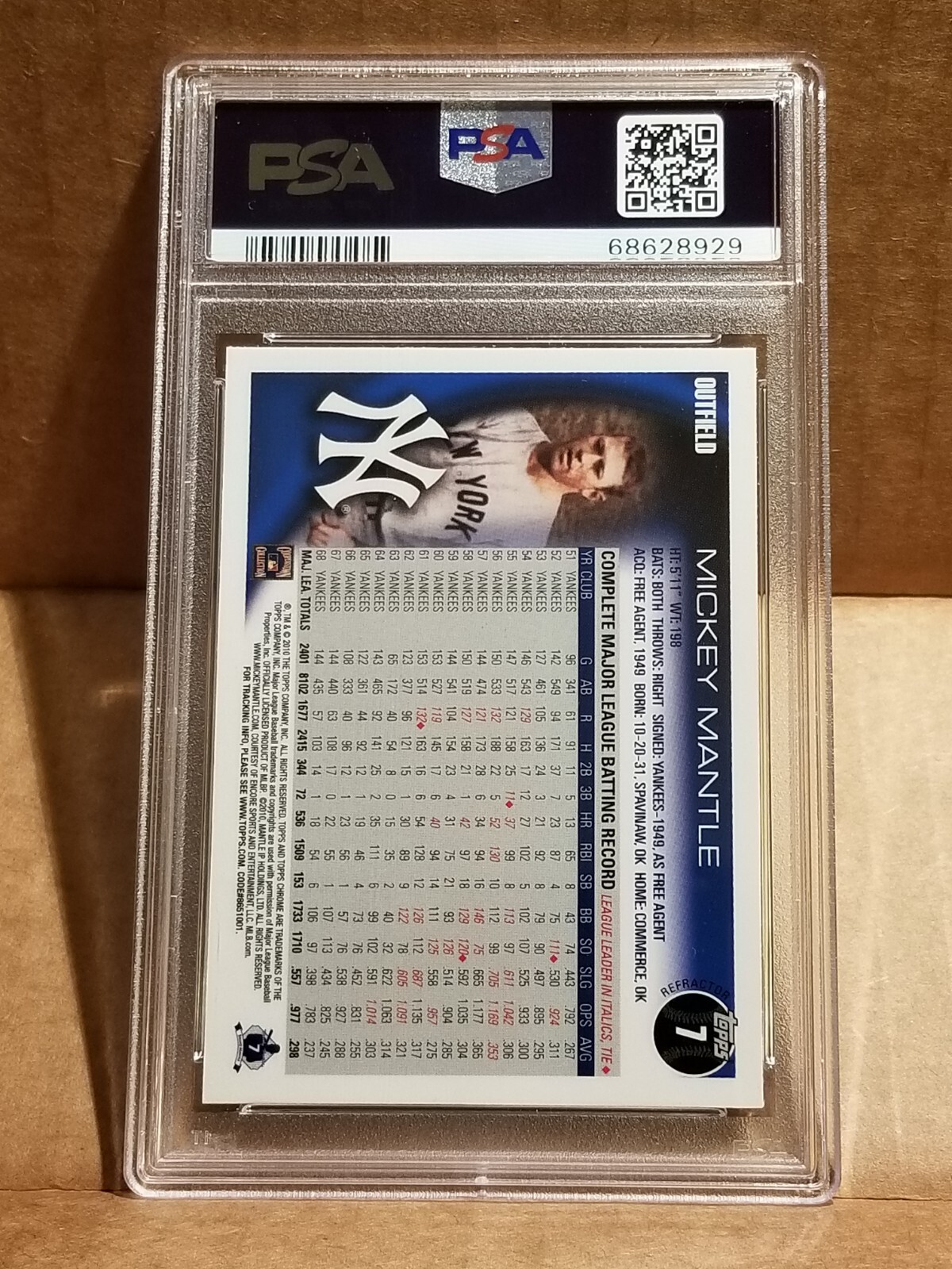 2010 Topps Chrome - Mickey Mantle #7 Refractor for sale online | eBay