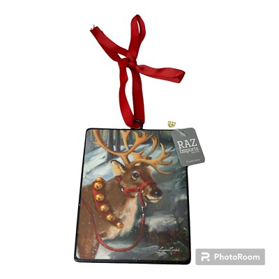 Ornament, Christmas Reindeer Raz Imports Double Sided | eBay