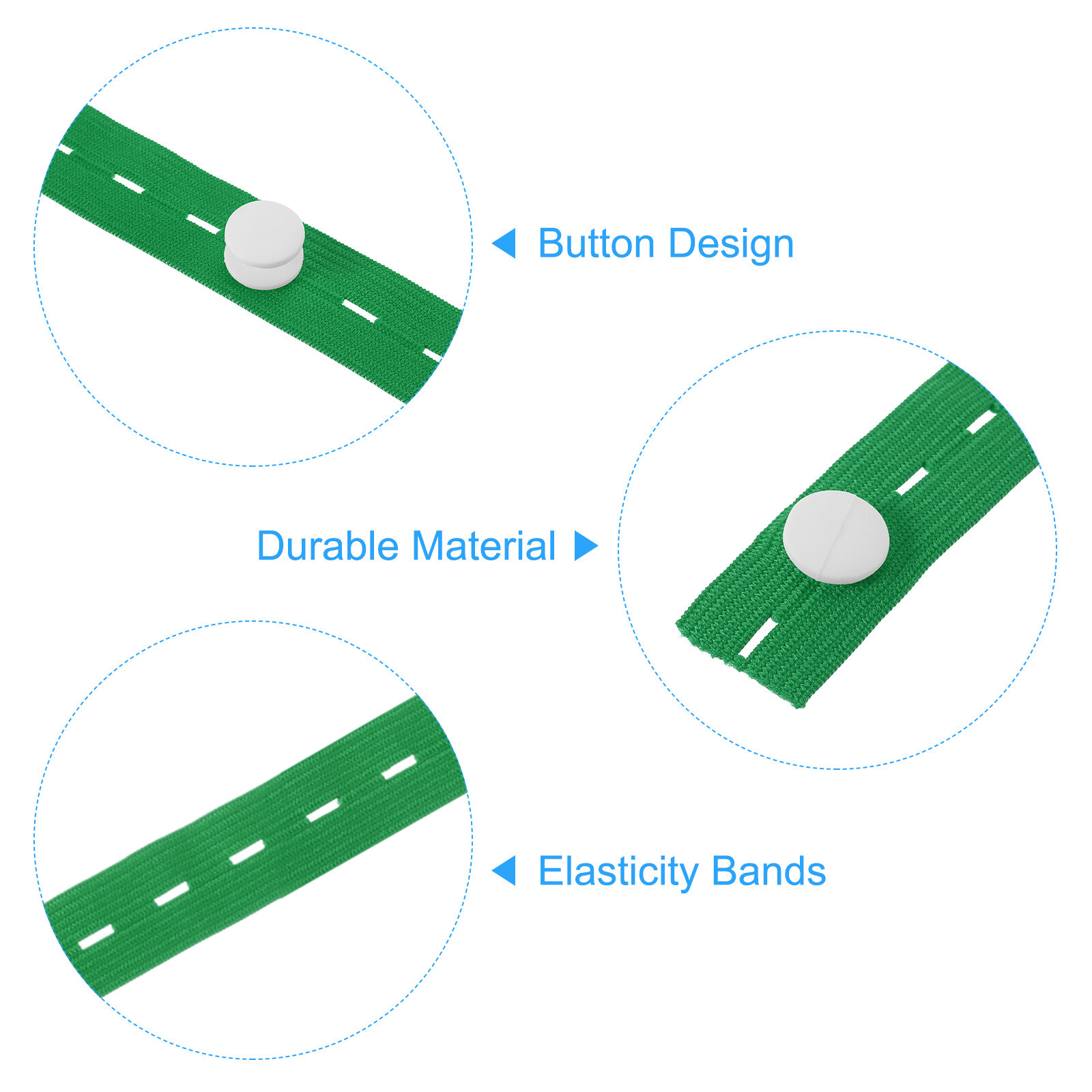 Elastic Band, 50Pcs Clothing Storage Strap, Green | eBay