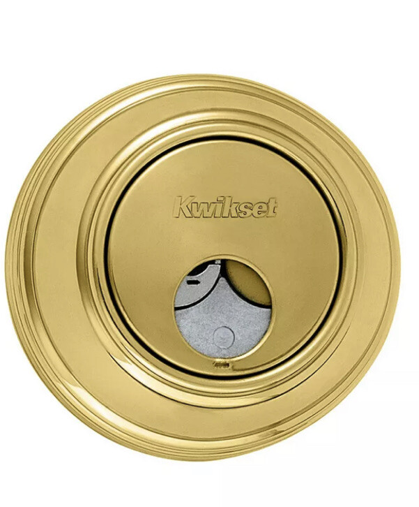 Kwikset Key Control Deadbolt with SmartKey Security Polished Brass ...